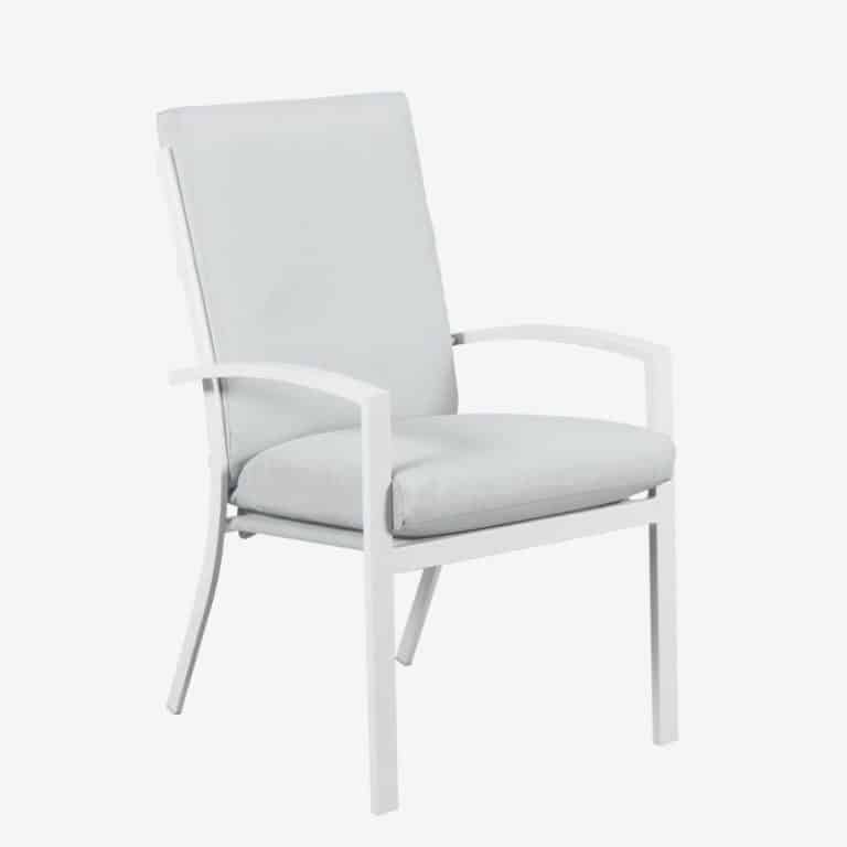 Matzo High-Backed Dining Chair - White - Geelong Outdoor Furniture
