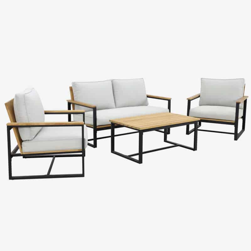 Trystan 4pc Double Lounge Set - White - Geelong Outdoor Furniture