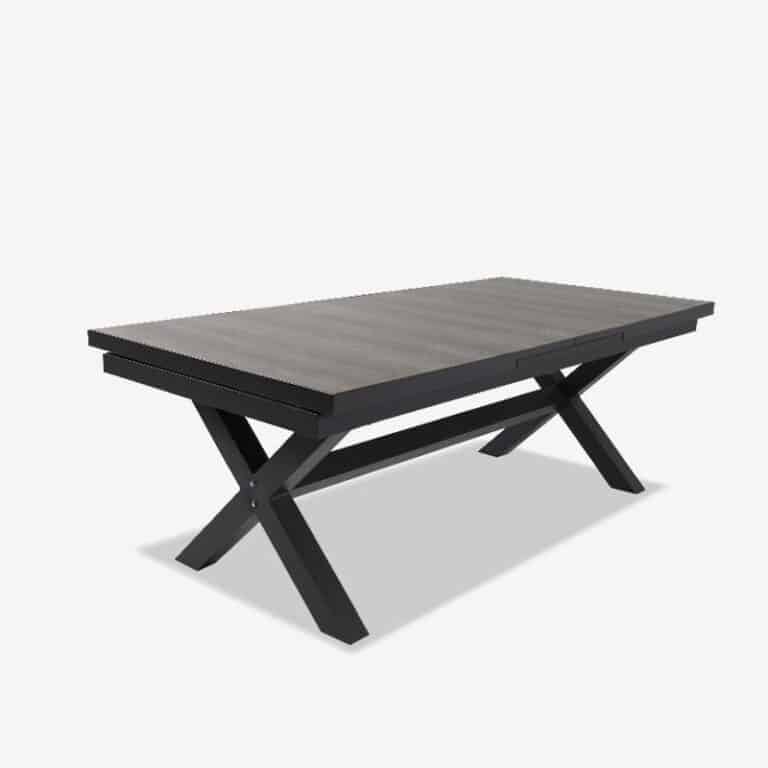 Sultan Extension Table 2070-2670x1050 - Gunmetal - Geelong Outdoor ...